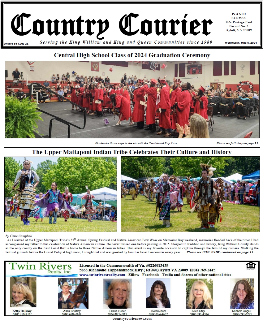 June 5, 2024, County Courier Newspaper online Issue Front Page